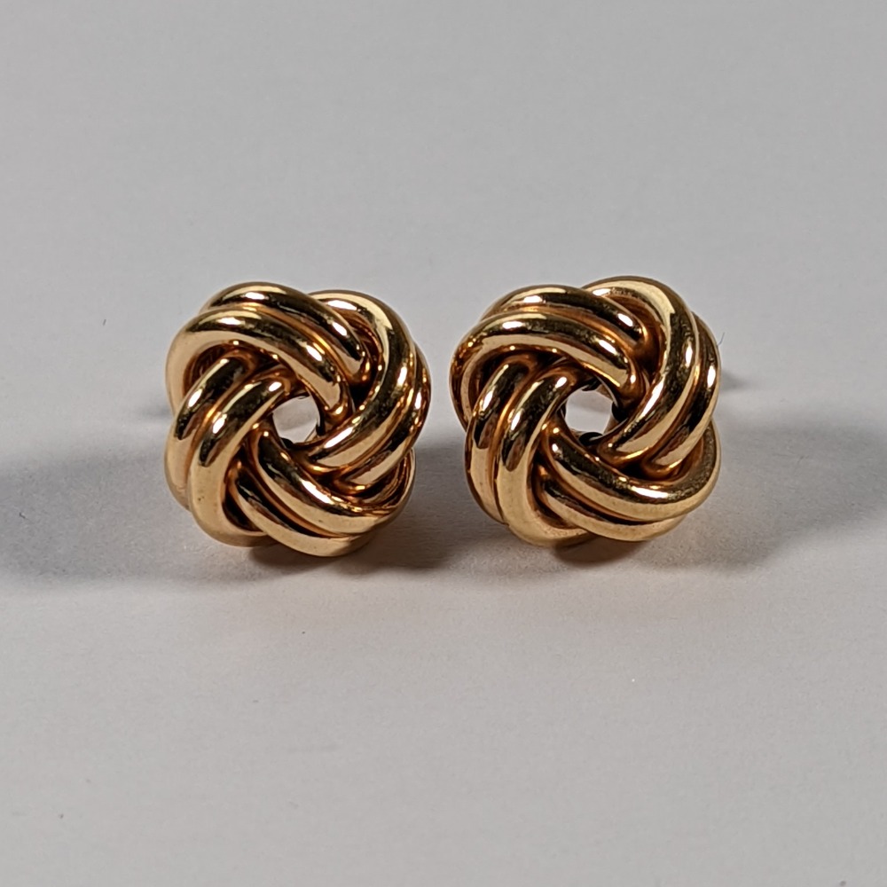 9ct Gold Knot Stud Earrings - Own4Less